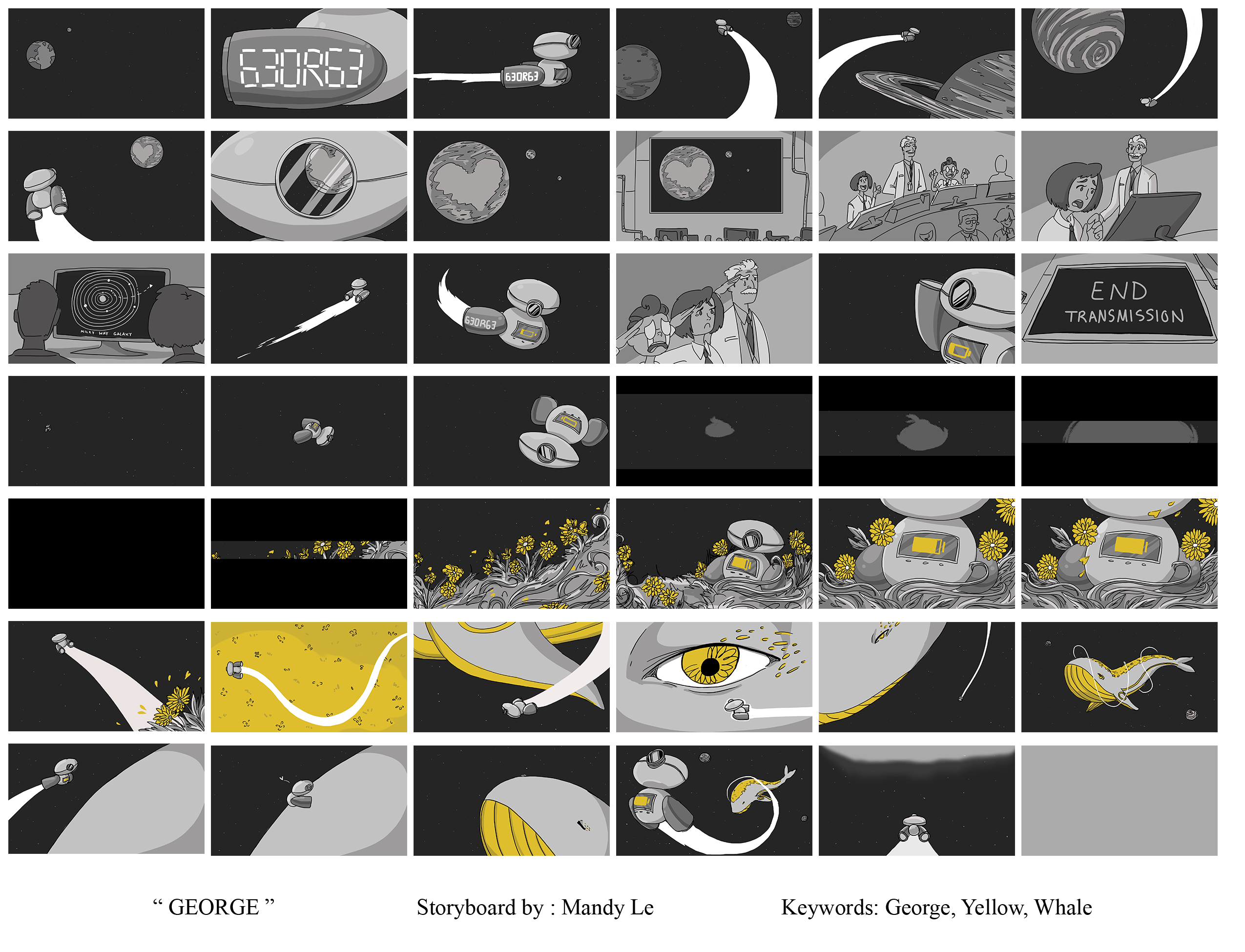 “GEORGE” Storyboard – Mandy Le Art